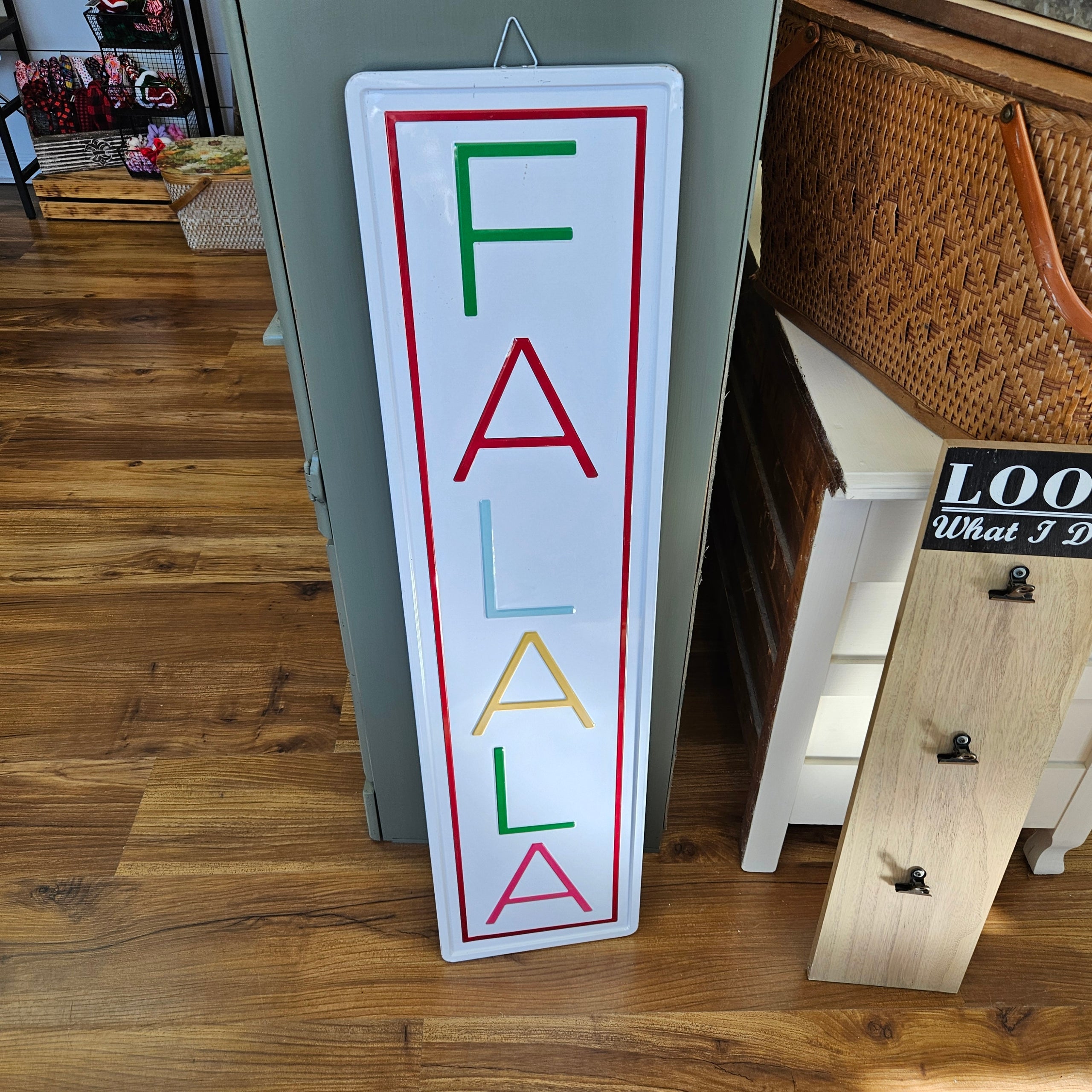 metal falala sign hlv11082471 $ 18 . 00